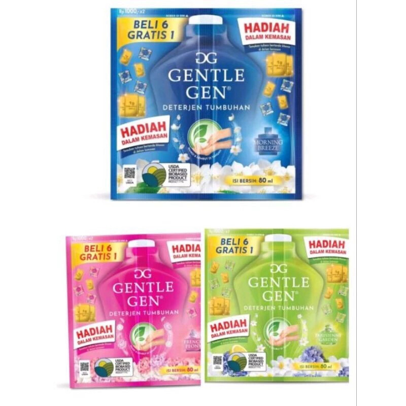 Jual GENTLE GEN DETERJEN CAIR KOSENTRAT SACHET 80ml | Shopee Indonesia