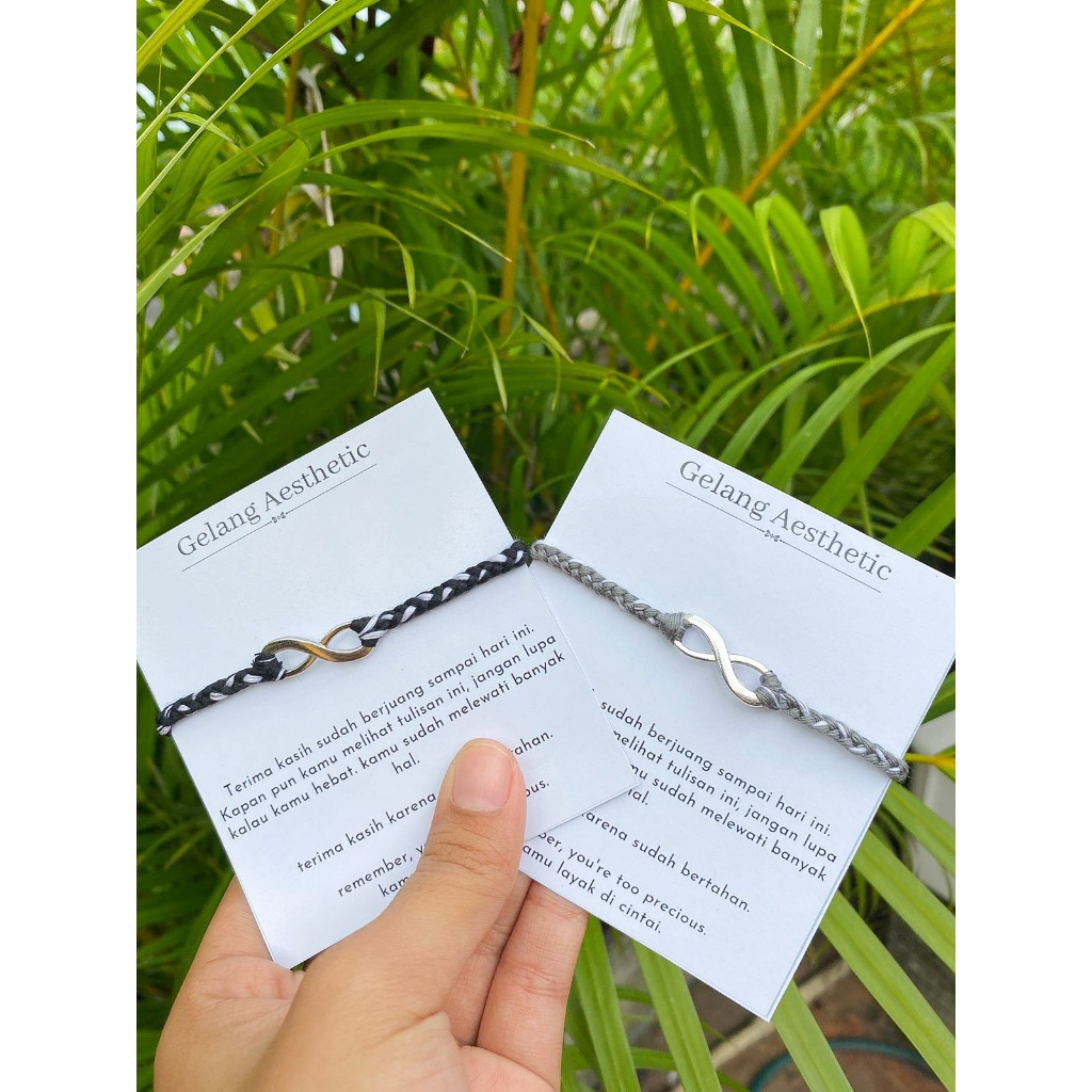 Jual Gelang Infinity couple tali kepang / Gelang couple minimalis untuk ...