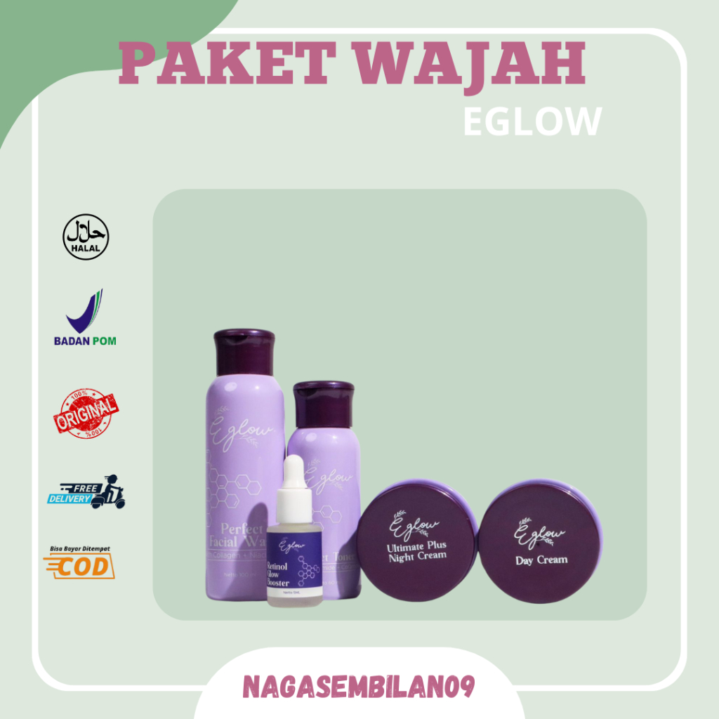Jual ( Beli 1 Paket Free Serum + Free pouch ) EGLOW PLATINUM ORI 100% ...