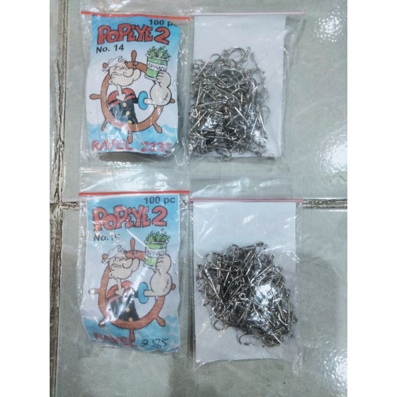 Jual Mata Kail Pancing Putih isi 100pcs||Mata Kail Popeye 2335||Mata ...