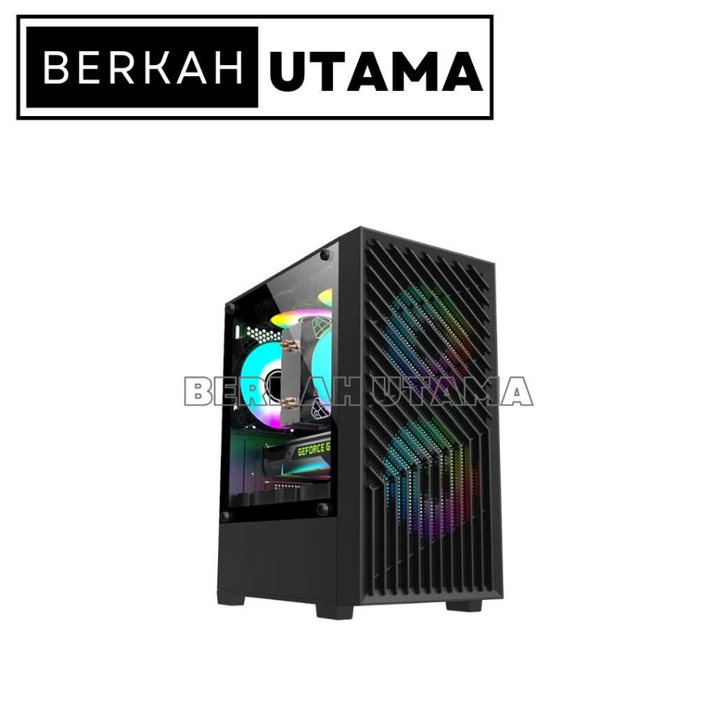 Jual CASING GAMING RAPTOR PLUTO M-ATX + 2 FAN RGB | 3RAPTOR CASE PC ...