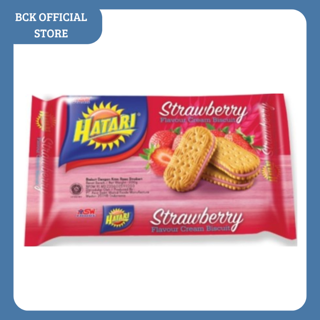 Jual Hatari Strawberry Cream Biscuits 190gr (PCS) | Shopee Indonesia