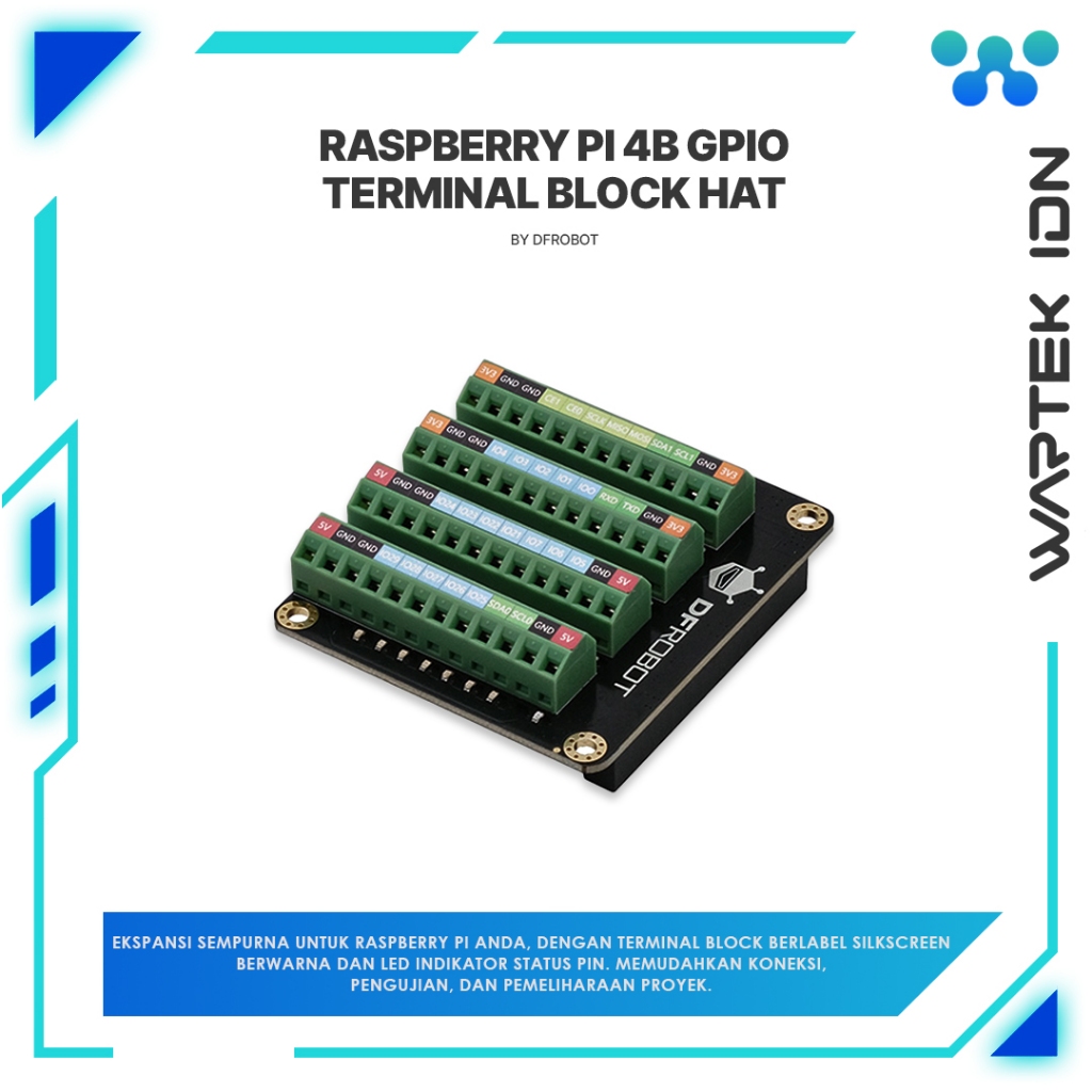 Jual Raspberry Pi 4B GPIO Terminal Block HAT By DFRobot | Shopee Indonesia
