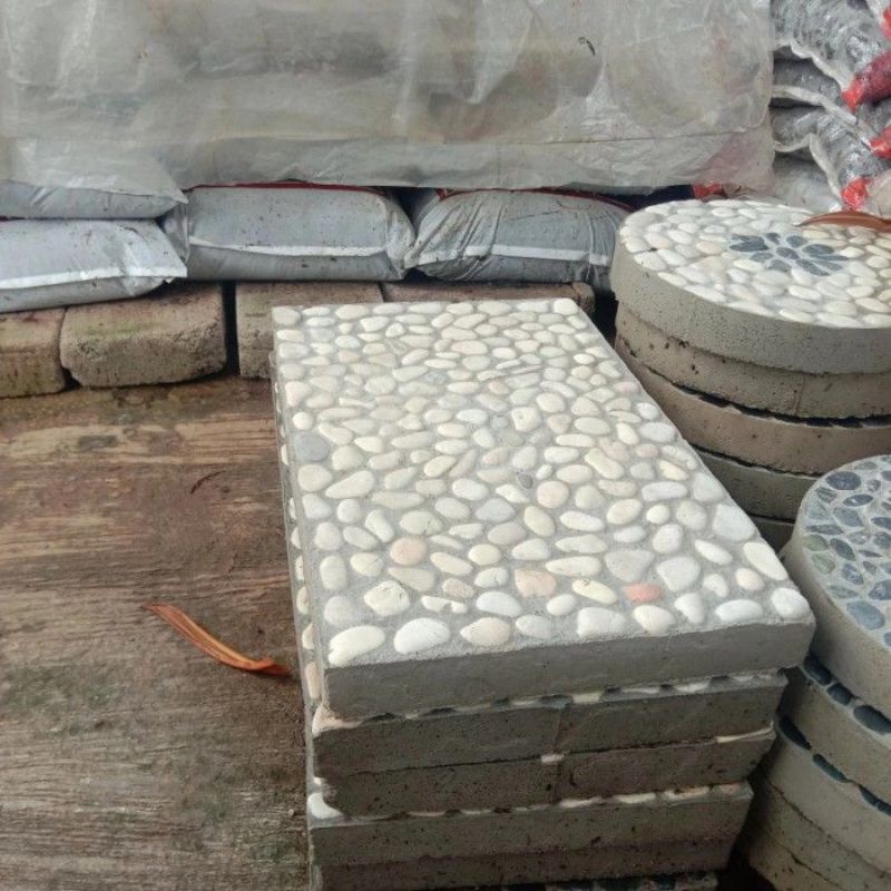 Jual Pijakan kaki taman steping stone, Batu warna putih, 25 x 40 cm ...