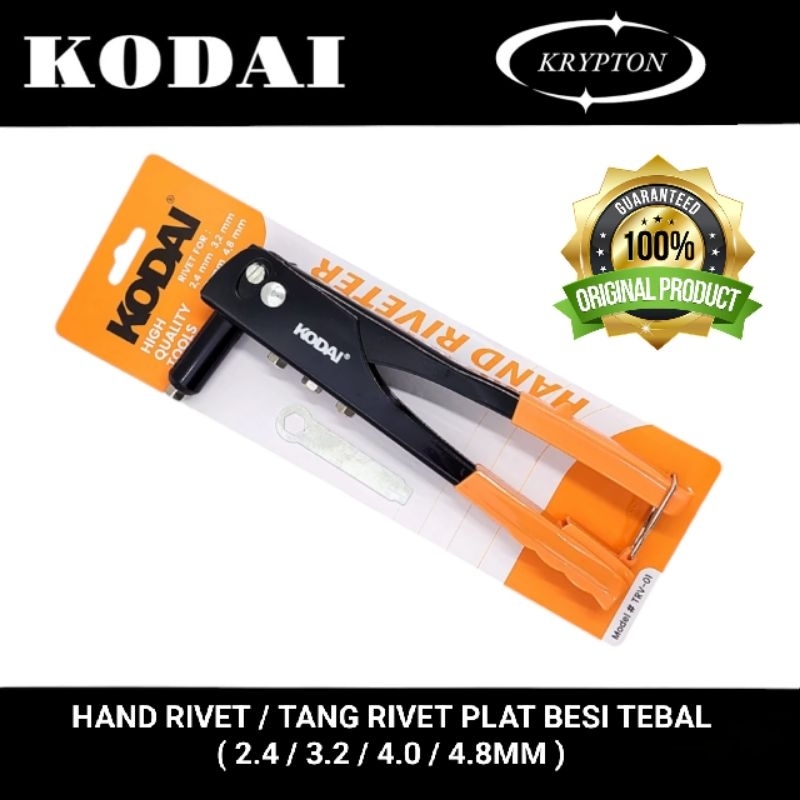 Jual KODAI hand rivet / Tang rivet 10" jaminan asli original | Shopee ...