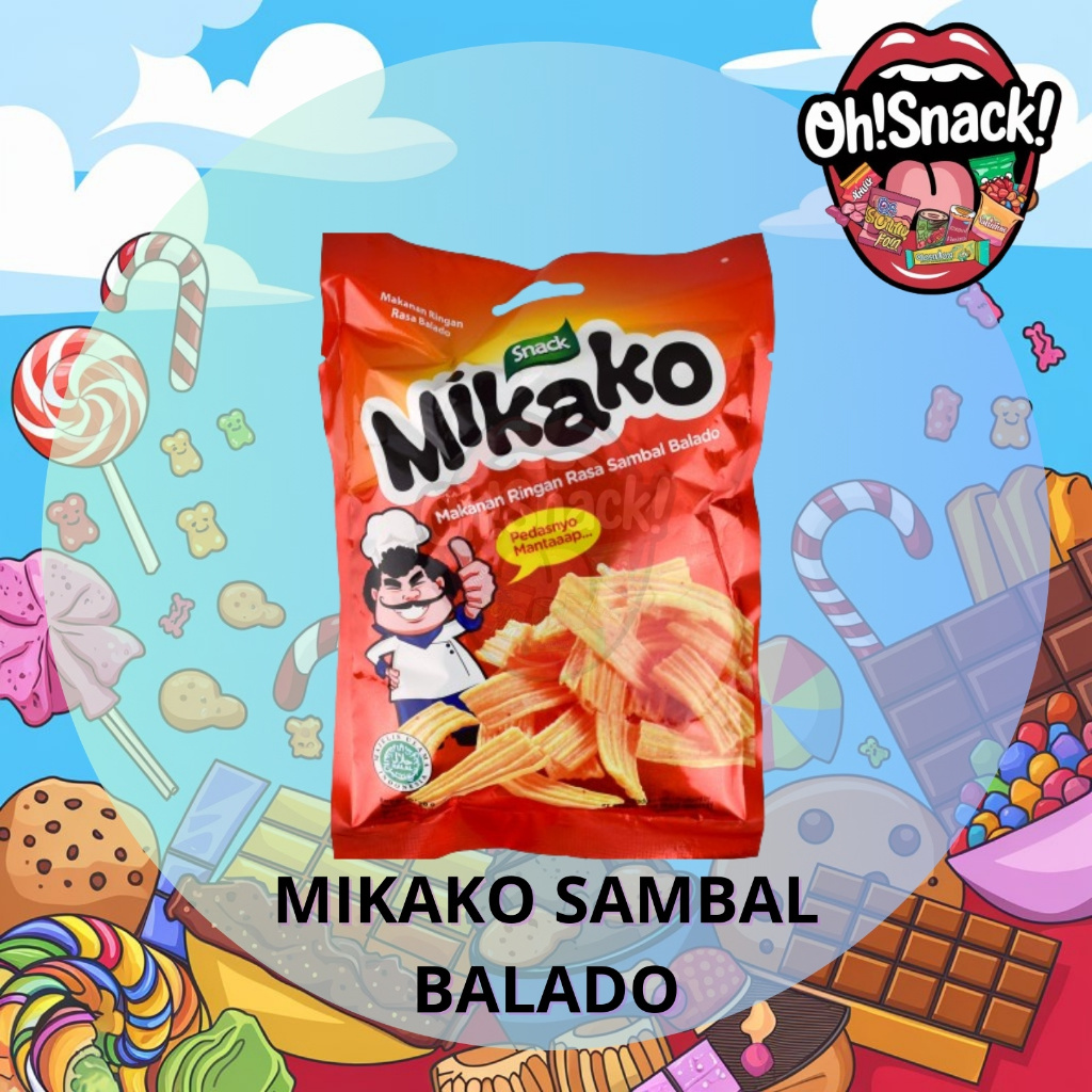 Jual MIKAKO Snack Rasa Ayam bawang, sambal balado, Rumput Laut Isi 10 ...
