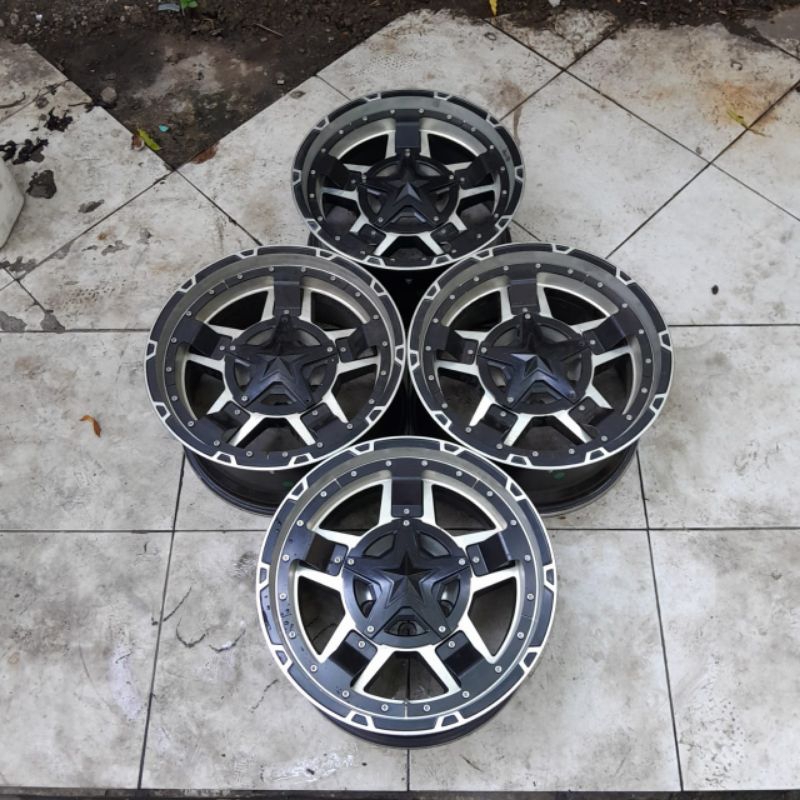 Jual Velg Racing Bekas Rasta 3 Ring 17x9 pcd 6x139.7 Buat Pajero Fortuner Triton Hilux | Shopee ...