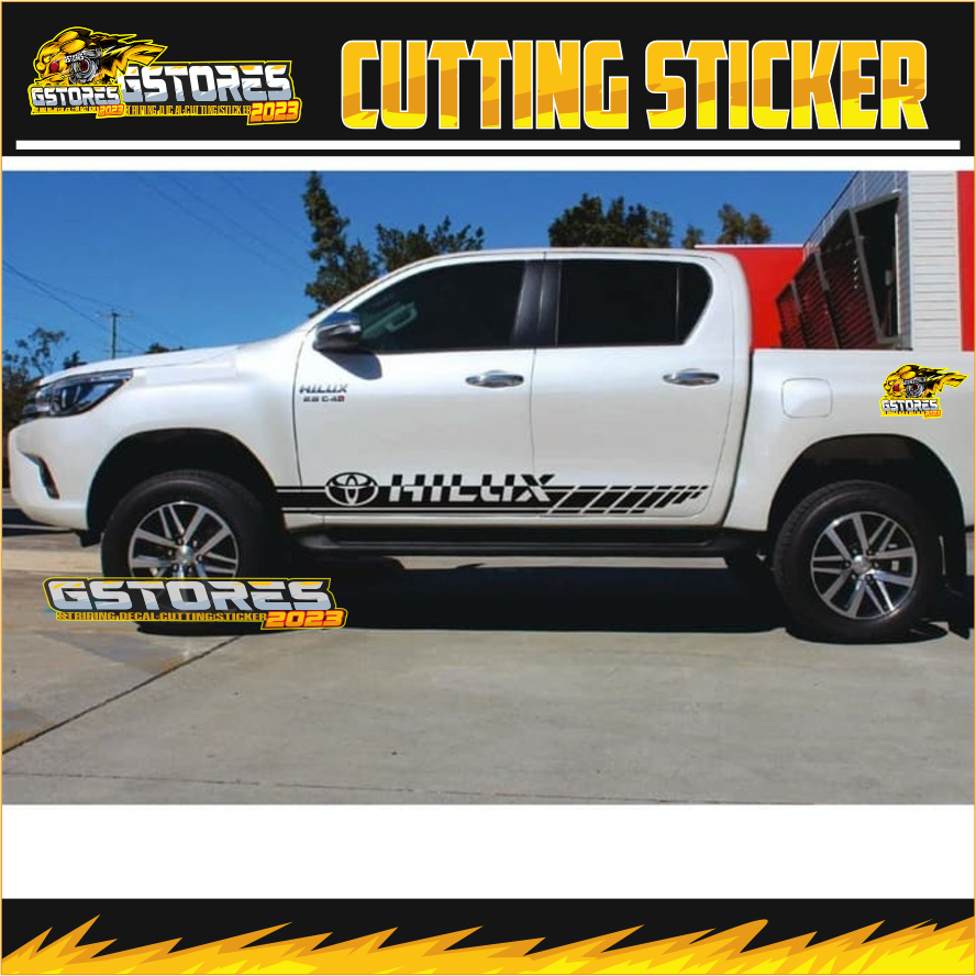 Jual sticker hilux stiker hilux sticker mobil toyota hilux side body ...