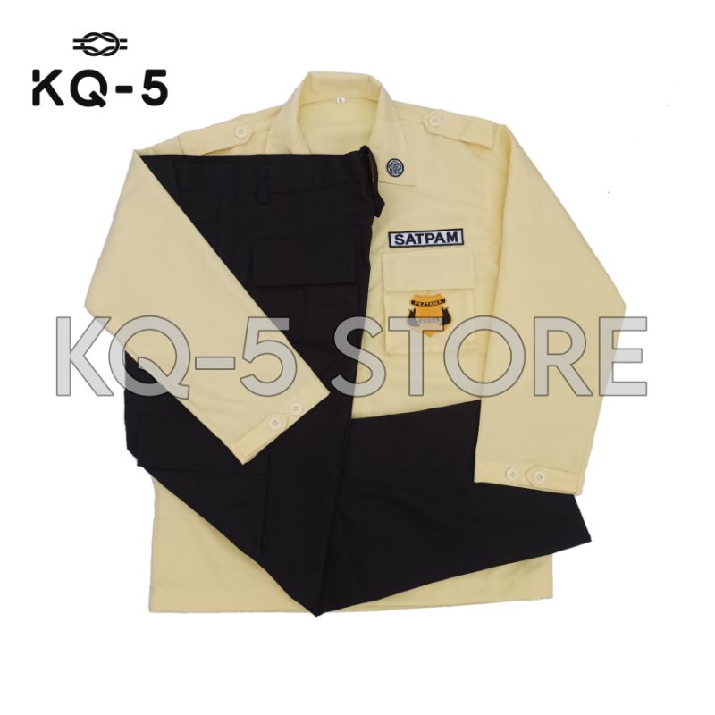 Jual KQ-5 Seragam Dinas Pdl Satpam Krem,Stelan Pdl Security Terbaru ...