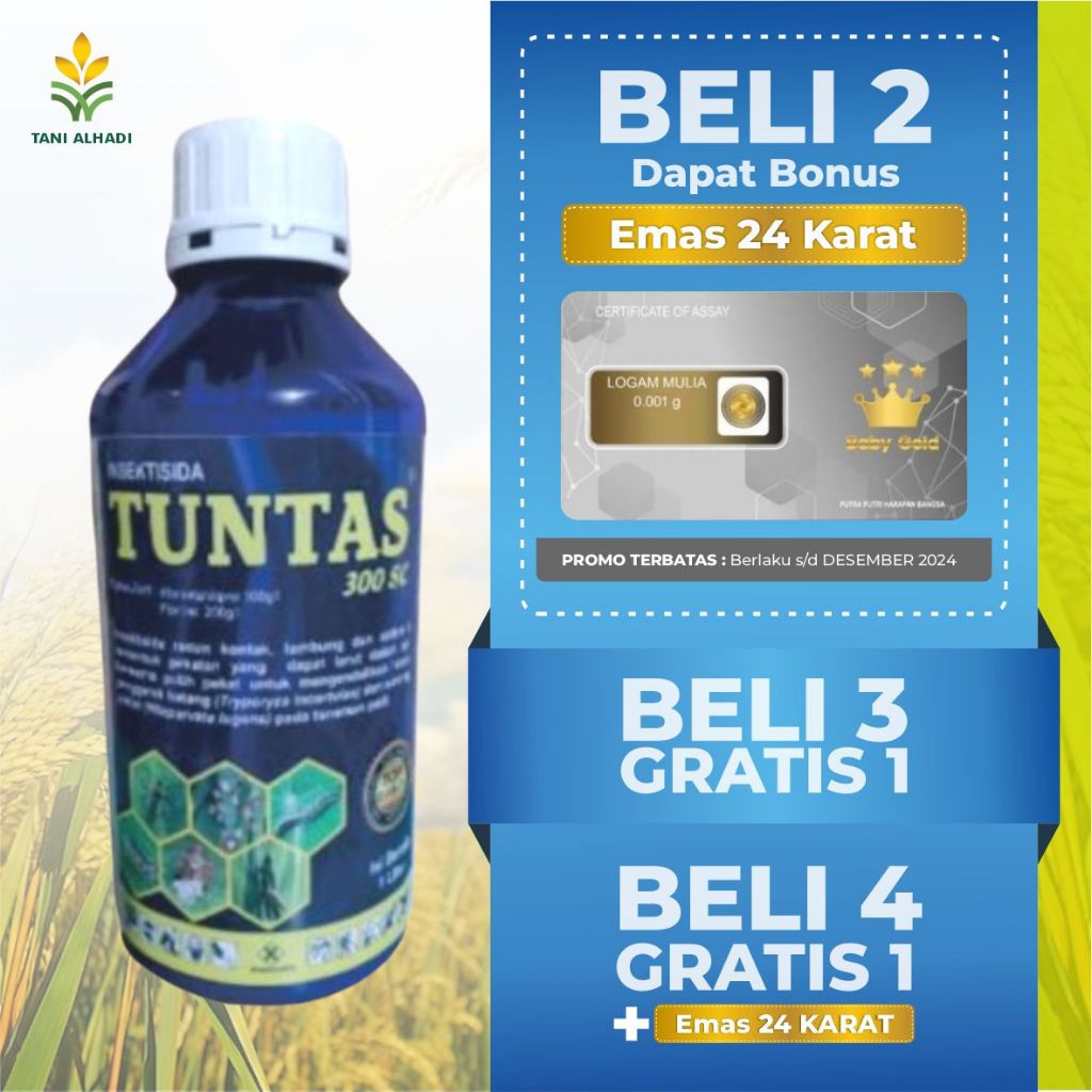 Jual Insektisida TUNTAS 300 SC - Klorantraniliprol dan Fipronil untuk ...