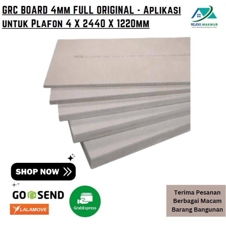 Jual GRC BOARD 4mm FULL ORIGINAL - Aplikasi untuk Plafon 4 X 2440 X ...