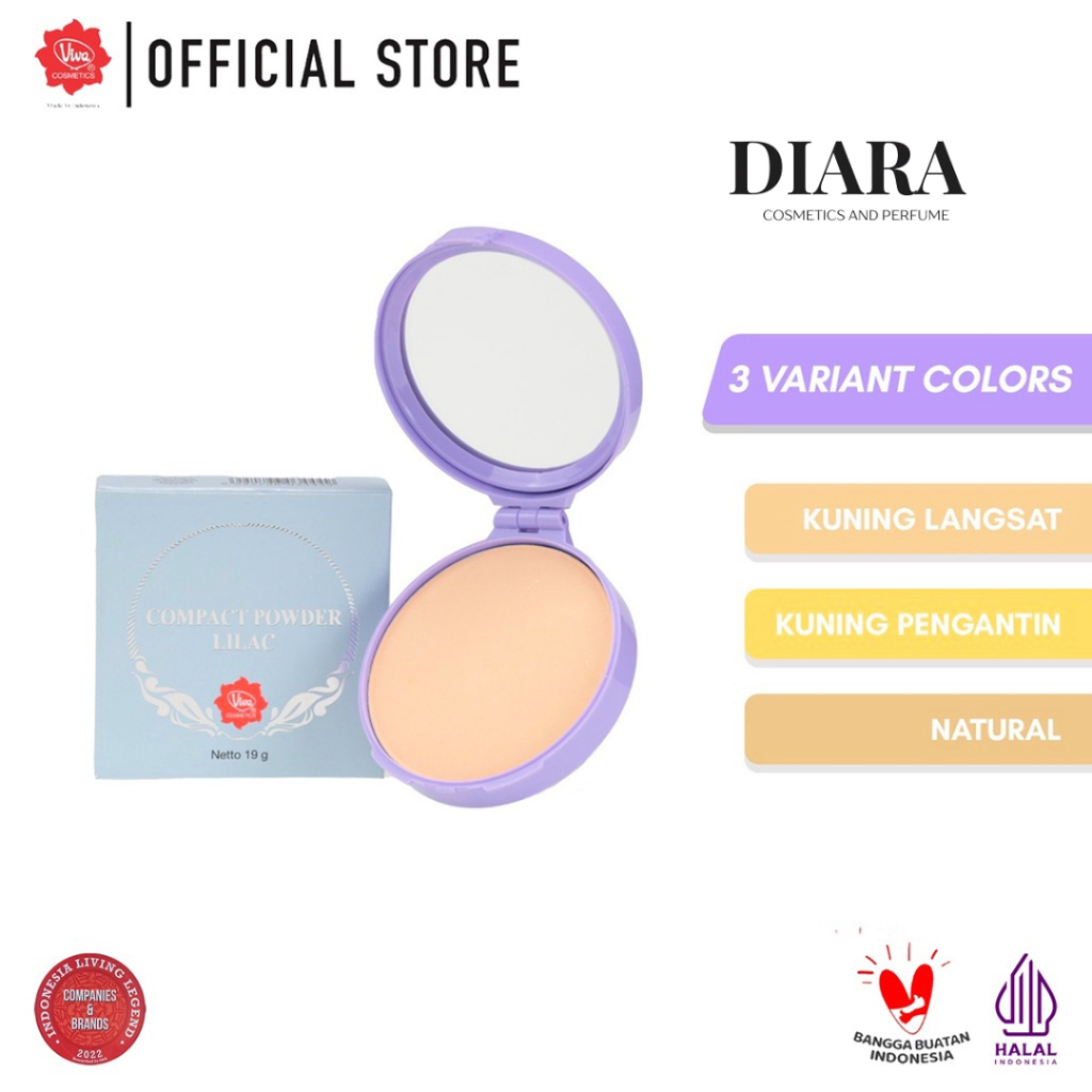 Jual Diaracosmetics - Viva Compact Powder Lilac (tersedia 3 varian ...