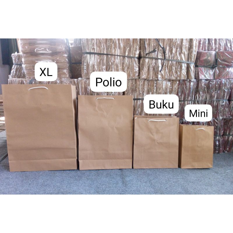 Jual paperbag kertas polos 1 lusin isi 12 pcs | Shopee Indonesia