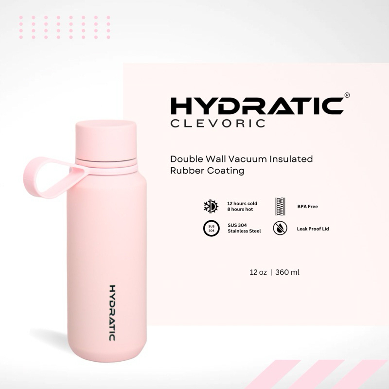 Jual BOTOL MINUM TUMBLER HYDRATIC CLEVORIC 12oz / 360ml - Tahan Panas ...