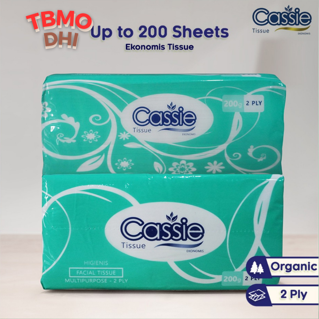 Jual TBMO Tissue Cassie 200 Sheets 2ply / Cassie Tissue 200gr / Tisu ...