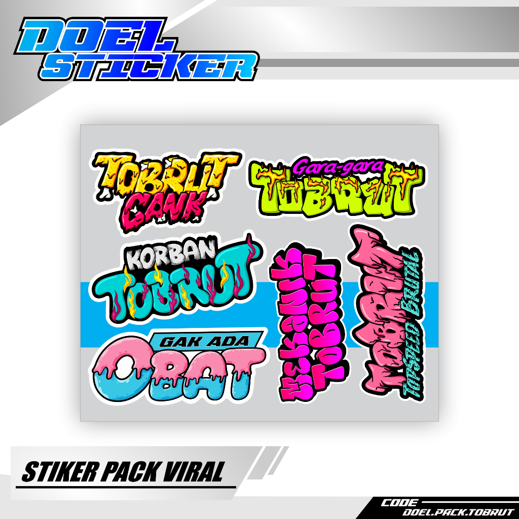 Jual Sticker Kata Kata Viral - STIKER EDISI TOBRUT / mekanik tobrut ...