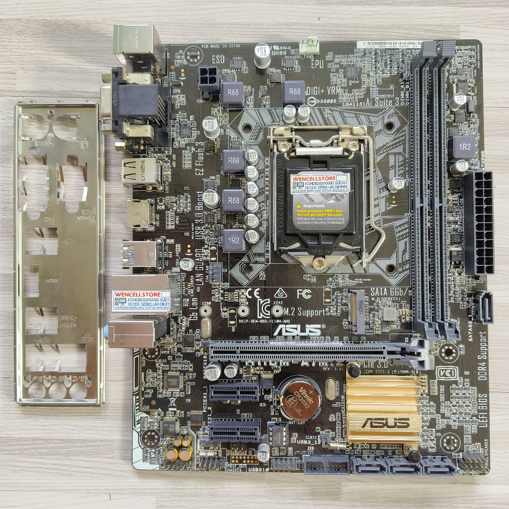 Jual MAINBOARD ASUS H110M-A/M.2 LGA 1151 DDR4 GEN6 & GEN7 MICRO ATX | Shopee Indonesia