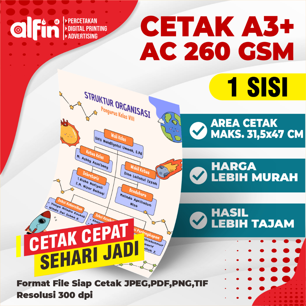 Jual CETAK A3+ MURAH AC260 (1 MUKA)/ POSTER / PRINT A3+/ COVER / FOTO ...