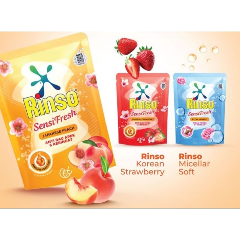 Jual RINSO Sensi Fresh Extra Lembut Detergen Cair 700 ml | Shopee Indonesia