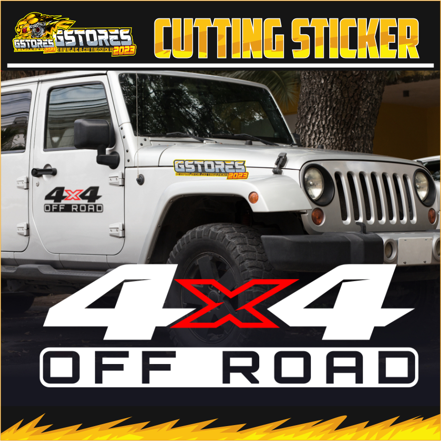 Jual Stiker 4x4 Offroad cutting sticker Off Road Mobil Jeep Katana ...