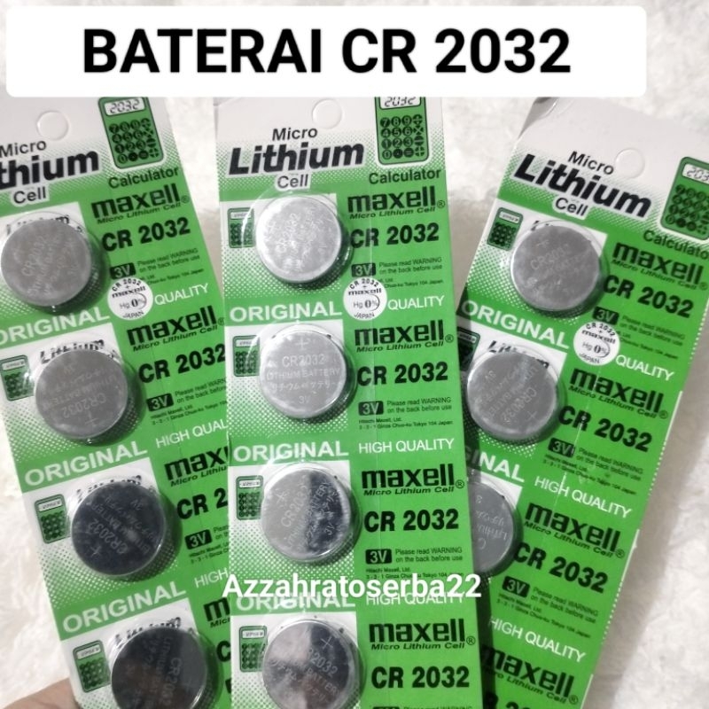Jual BATERAI CR 2032 3V MADE IN JAPAN MICRO LITHIUM HIGH QUALITY PER ...
