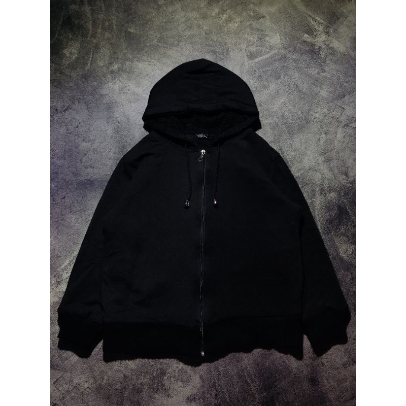 Jual Hoodie Tmind Sherpa Hitam (Zipper) | Shopee Indonesia