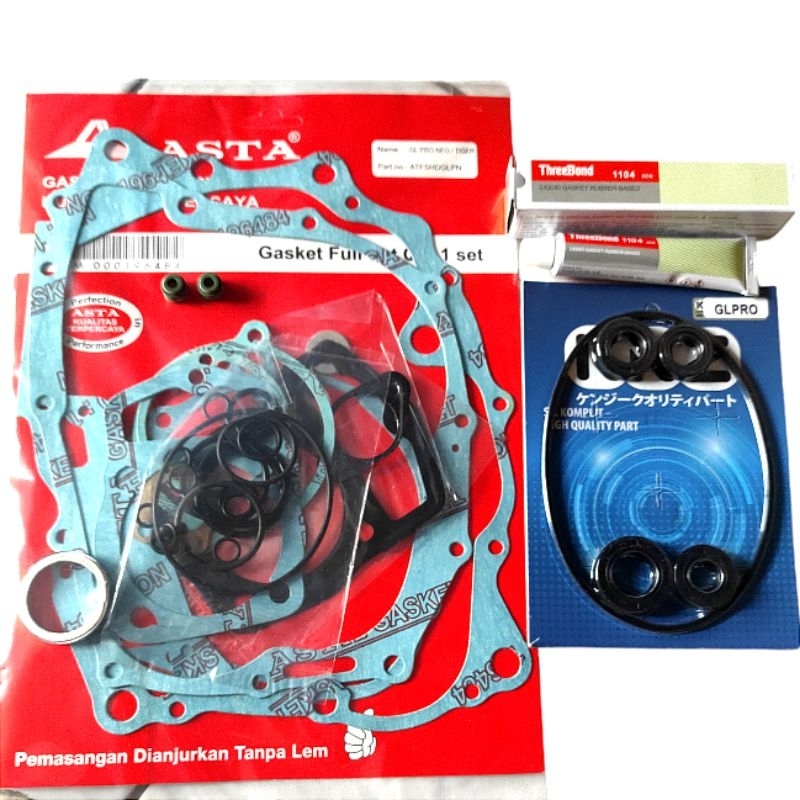 Jual PAKET Paking Full Set + Seal Komplit + Seal Klep 2 Pc - Lem Threebond 25 Gram Gl Pro ...