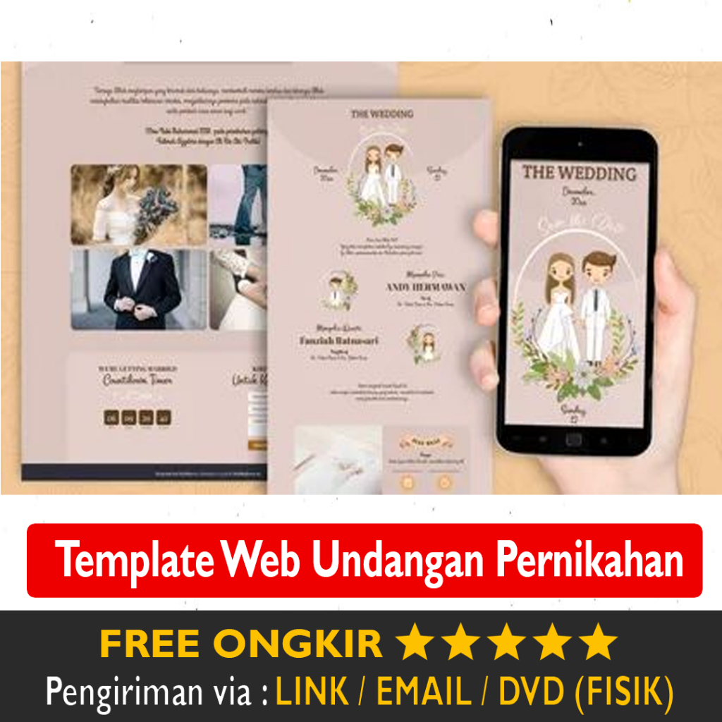 Jual Paket Template Website Undangan Pernikahan Digital Wedding Press ...