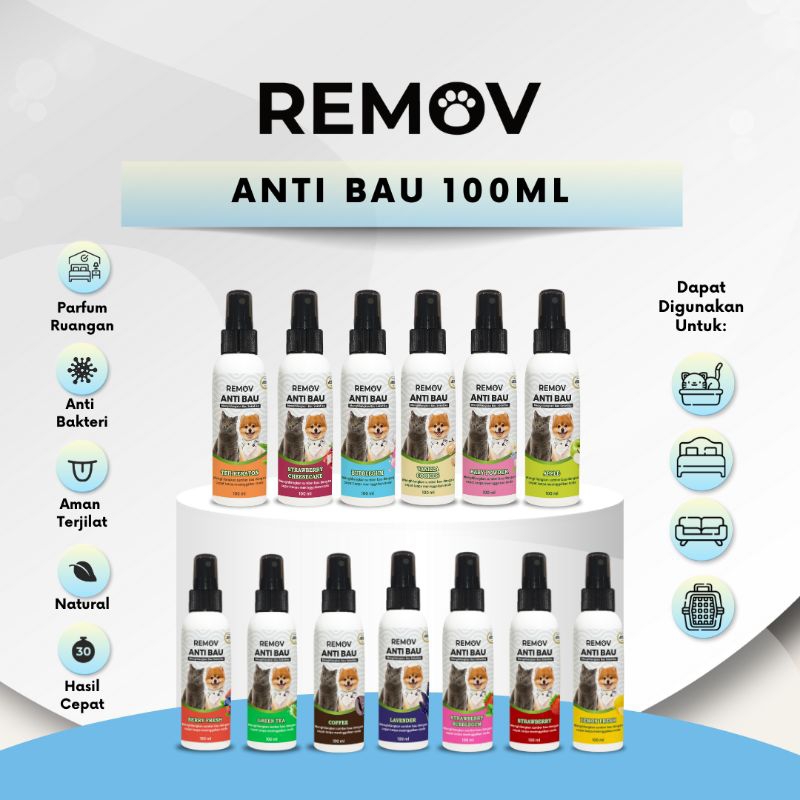 Jual Remov Spray Penghilang Bau dan Anti Bakteri Virus (100 ml ...