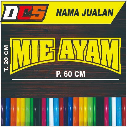 Jual TULISAN MIE AYAM STICKER TEMPELAN UNTUK NAMA JUALAN DI GEROBAK ...