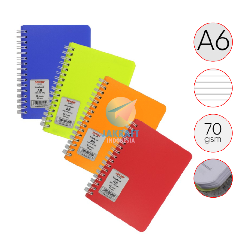 Jual (1 Pcs) Buku Tulis Notebook Spiral Kawat A6 JOYKO NB-665 Note Book ...