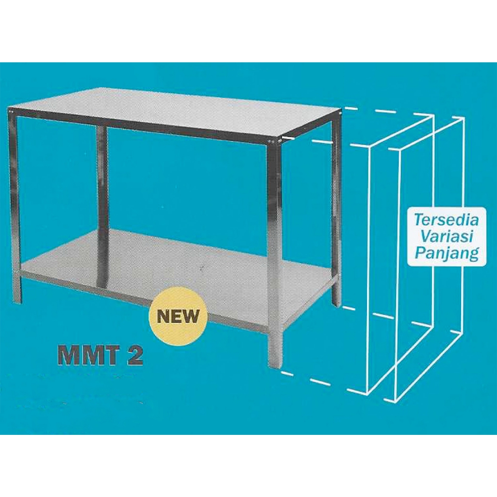 Jual Meja Dapur Stainless Steel Metalco Kitchen Table MMT2 | Shopee ...