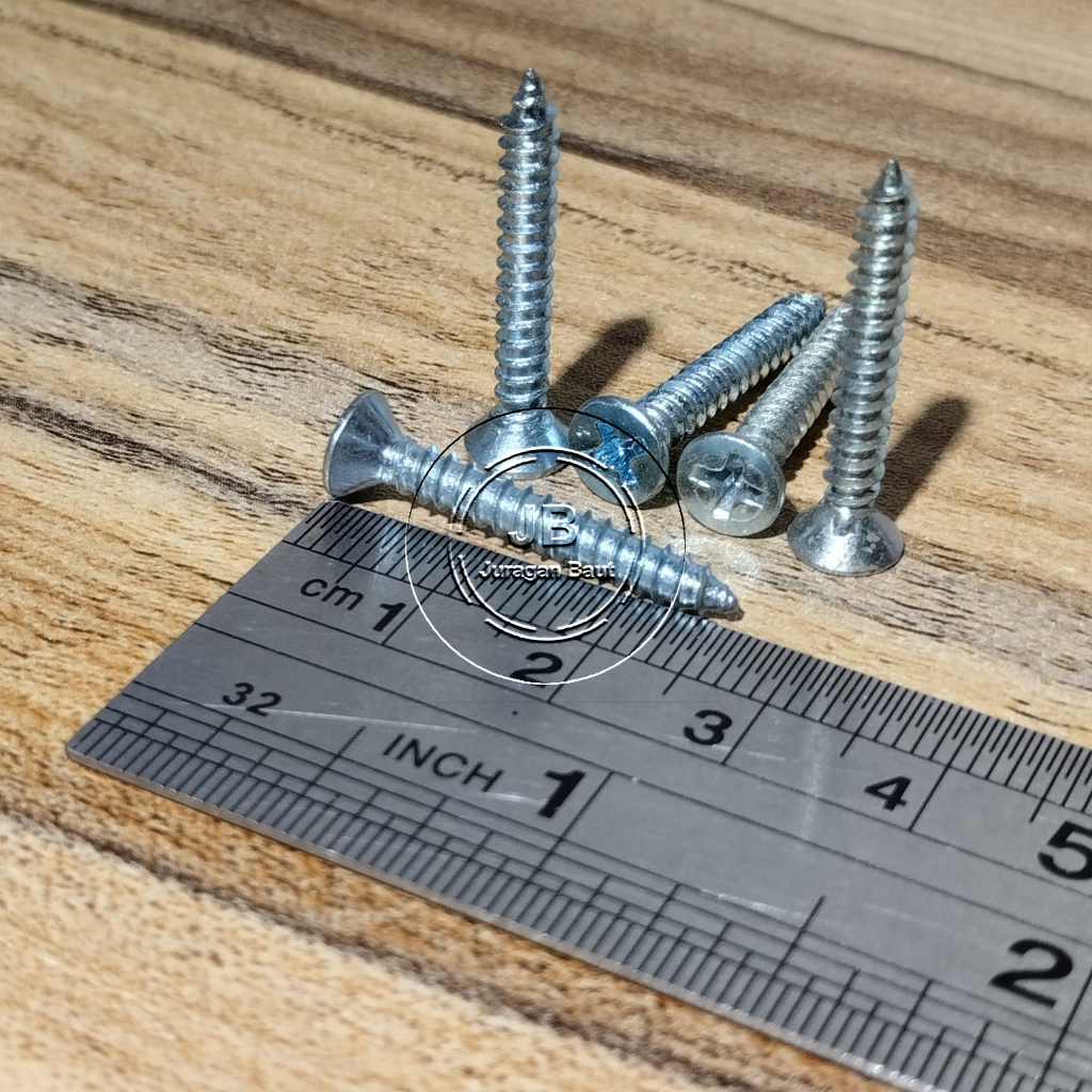 Jual SEKRUP FH FAB 6X1 PANJANG 2,5CM SKRUP F+AB TAPPING TAPING SCREW 6 ...