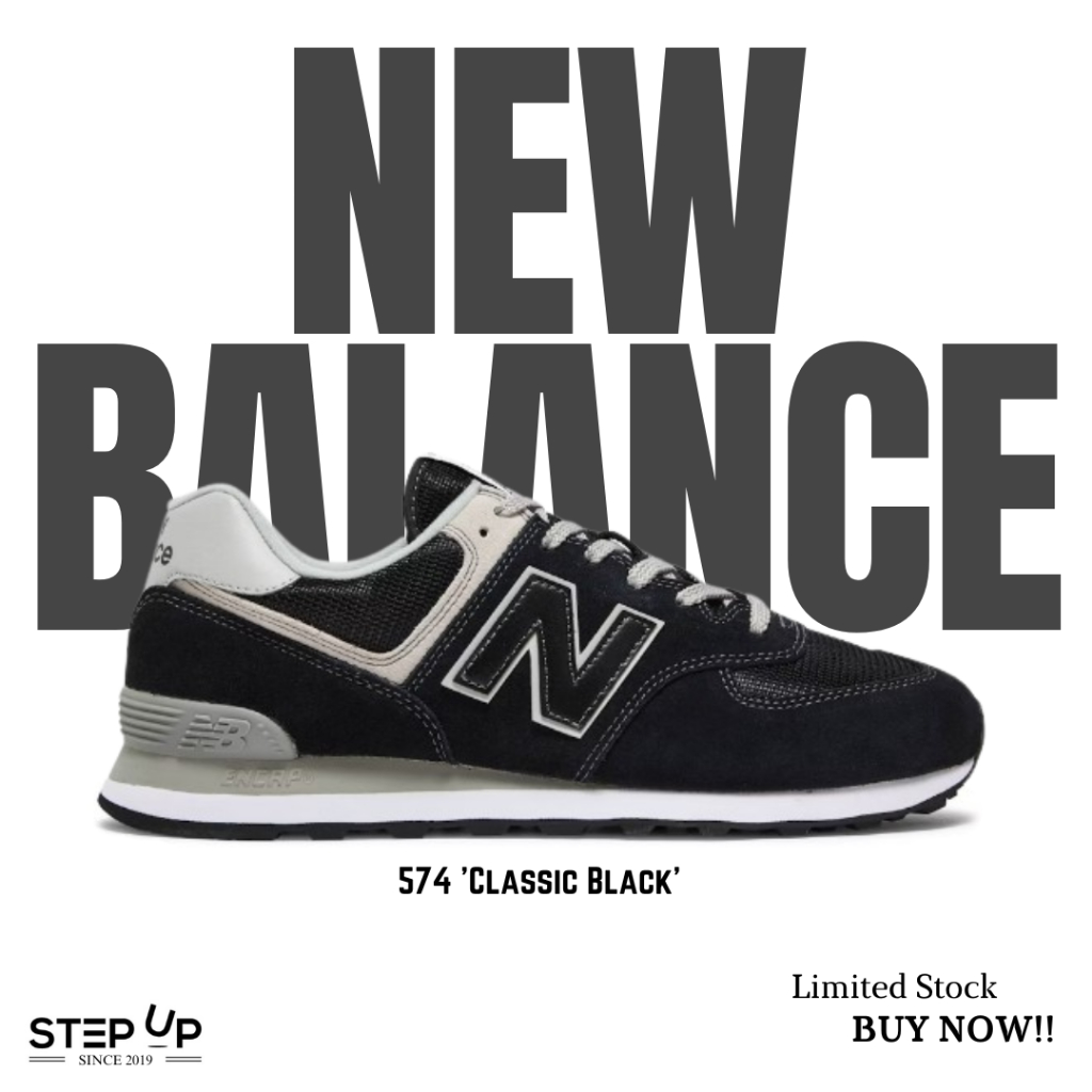 Jual Sepatu New Balance 574 Classic Black ML574EGK BNIB 100% Authentic ...