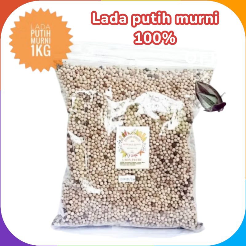 Jual lada putih 1kg lada butir murni 100%asli tanpa campuran | Shopee ...