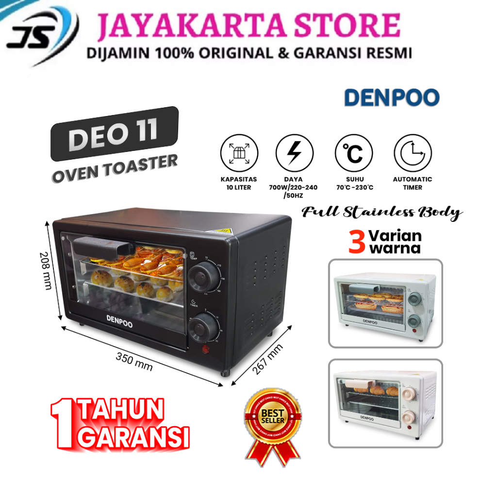 Jual Electric Oven Denpoo DEO 11 ( 10L ) Mini Oven Low Watt | Shopee Indonesia