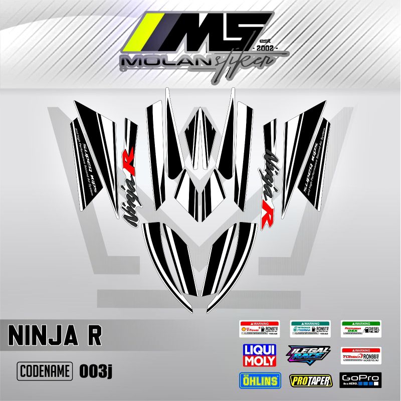 Jual Decal Sticker Striping Variasi Ninja R 2015 Limited Edition Ninja ...