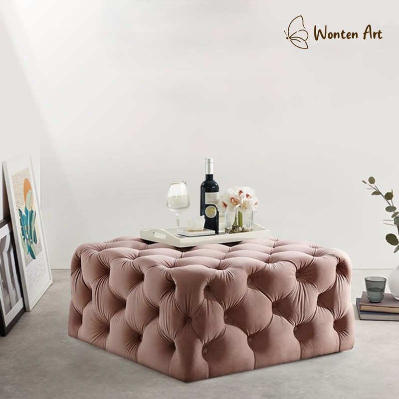 Jual Plus Ongkir - Big Puff Stool Kotak Ottoman - II Sofa Kayu Jati ...