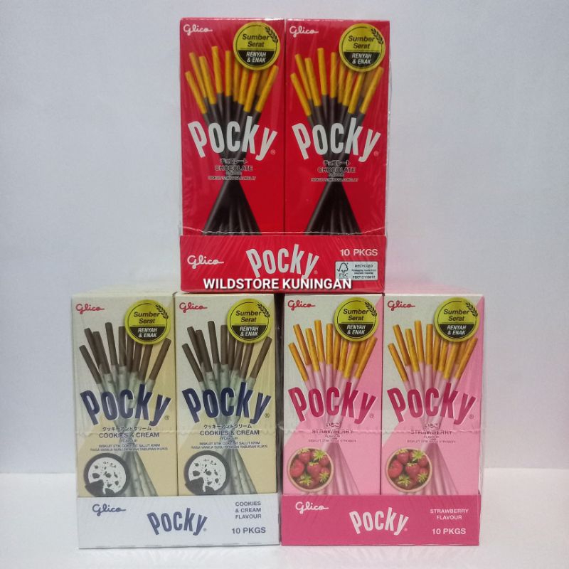 Jual Pocky Stick Rasa [ Strawberry | Cookies & Cream | Chocolate] 1 Box ...