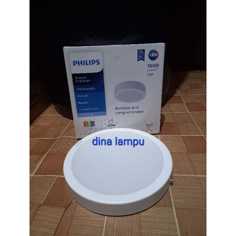 Jual philips downlight led outbow DN027C 15watt putih 6500k D200 bulat ...