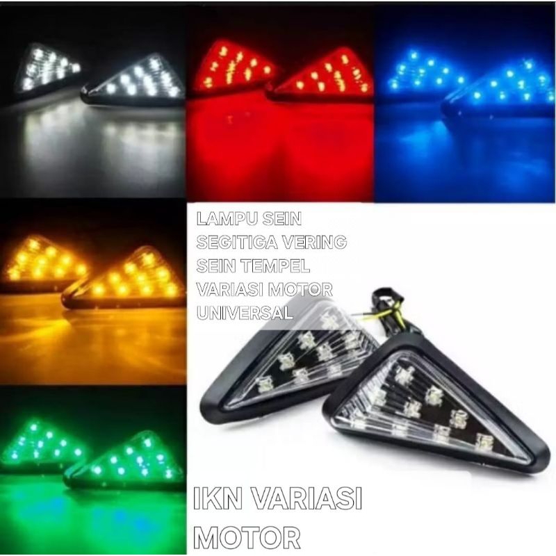 Jual LAMPU SEIN SEGITIGA TEMPEL VERING NINJA 250 CBR250 /LAMPU SEN LED VARIASI UNIVERSAL ...