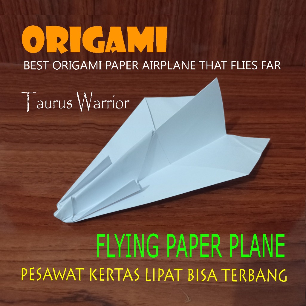Jual Origami Mainan Pesawat Kertas Lipat Bisa Terbang TAURUS WARIOR ...