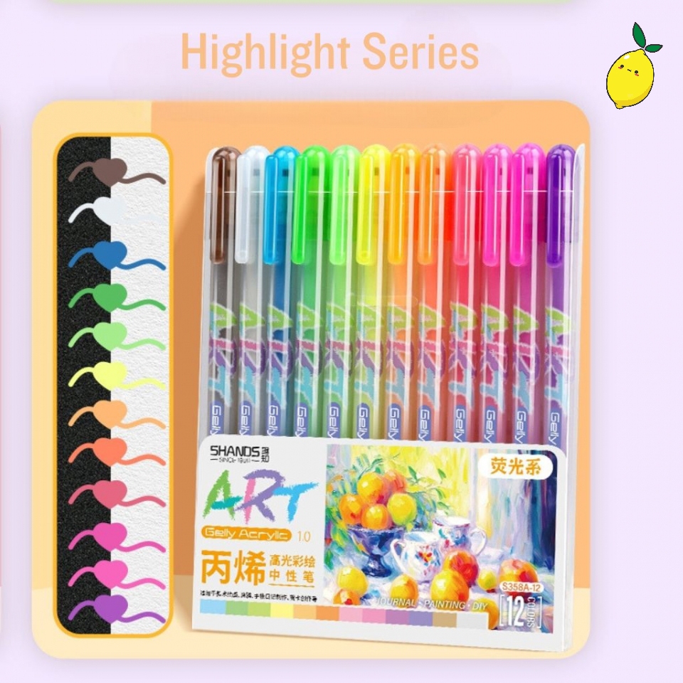 Jual Spidol Akrilik / Gelly Acrylic Marker Highlight Series | Shopee ...