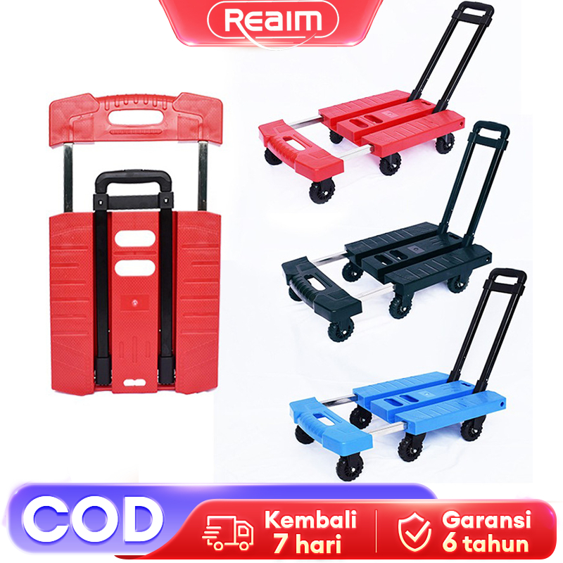 Jual Reaim 200KG Folding Trolley Multi Purpose Folding Trolley Troli ...