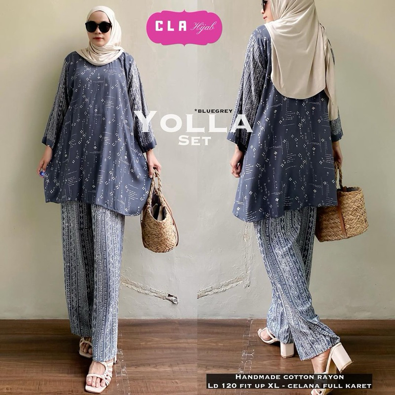 Jual Setelan Wanita Tunik Yolla Batik Cap Rayon Samitex | Setelan ...