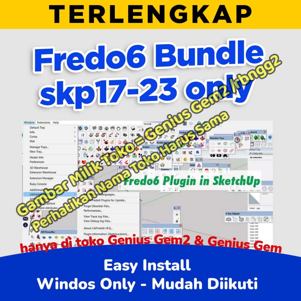 Jual Fredo6 Fredo 6 Bundle Sketchup Plugins | Shopee Indonesia