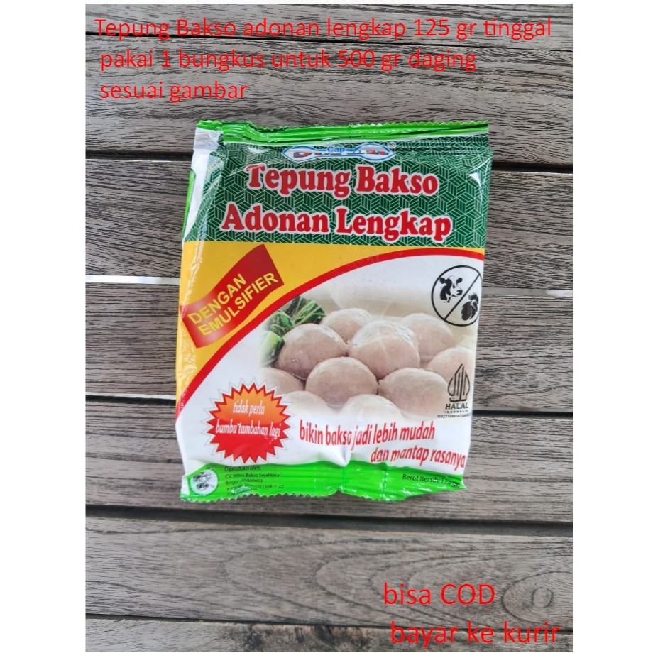 Jual Tepung Bakso adonan lengkap 125 gr tinggal pakai 1 bungkus untuk ...