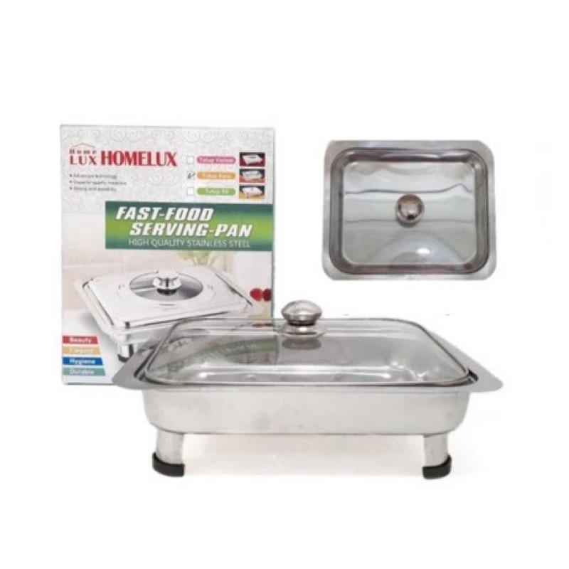 Jual TEMPAT PRASMANAN TUTUP KACA WADAH SAJI FAST FOOD DISH HOMELUX ...