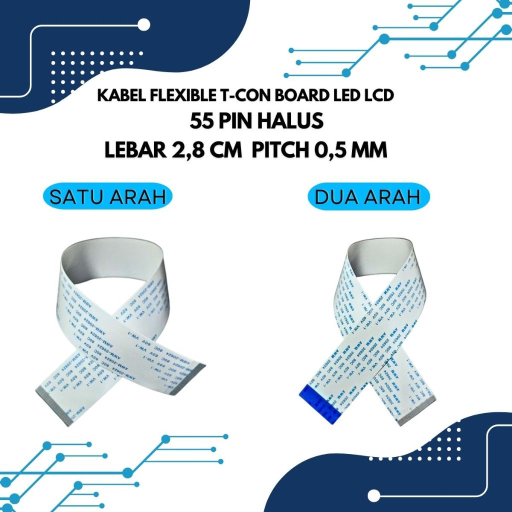 Jual KABEL FLEXIBLE 55 PIN HALUS 0,5MM LEBAR 2,8CM PANJANG 5CM SAMPAI ...