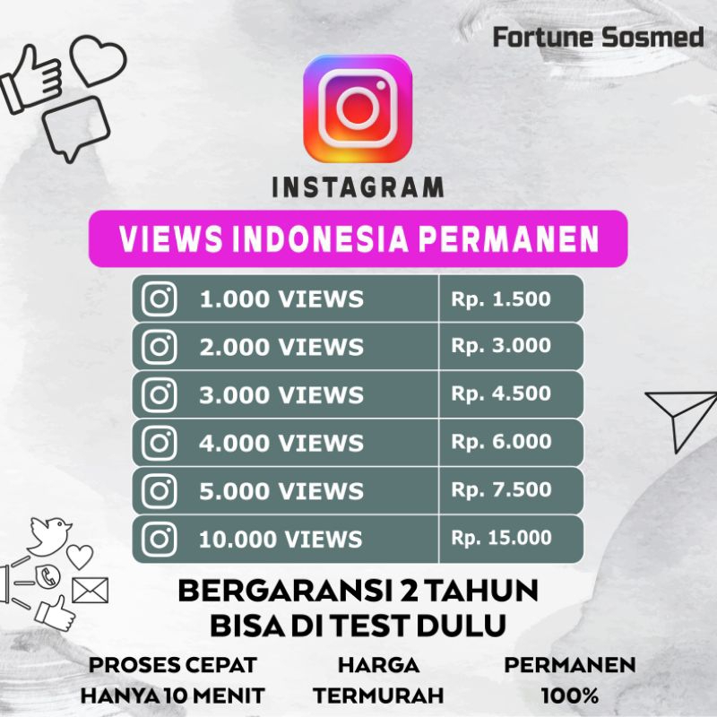 Jual views Indonesia instagram Permanen Real Aktif Proses Cepat Kualitas Terbaik Bergaransi 2 ...